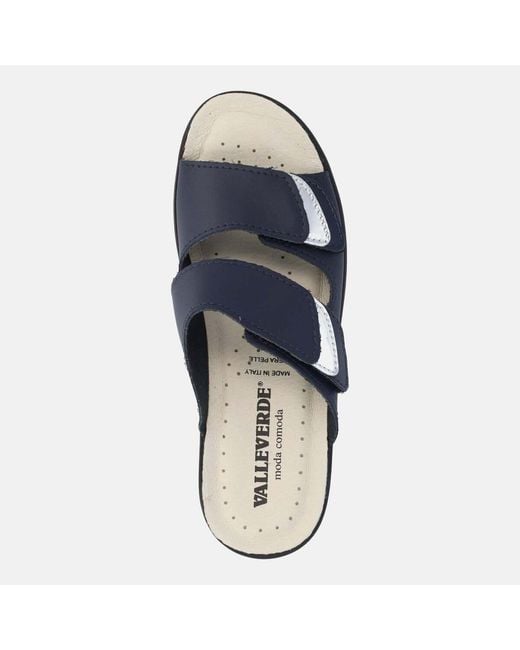 Mules CIABATTE Valleverde en coloris Bleu | Lyst