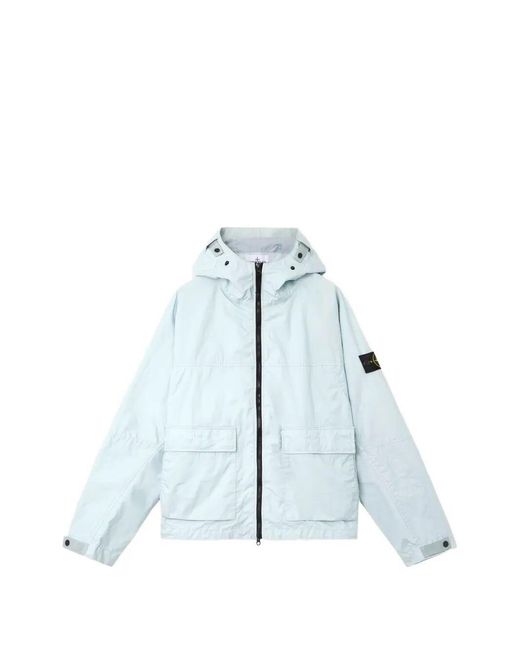 Stone Island 'Membrana 3L Tc' Short Parka in Blue for Men | Lyst