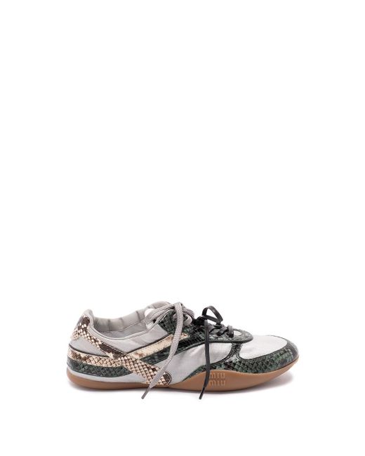 Miu Miu 'Gymnasium' Sneakers in White | Lyst UK