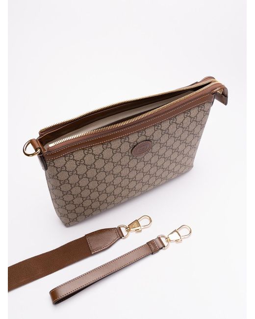 Gucci Messenger Bag With `Interlocking G` in Brown for Men | Lyst