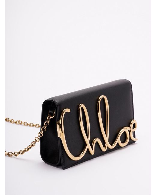 Chloé 'Chloé Iconic' Chain Bag in Black | Lyst