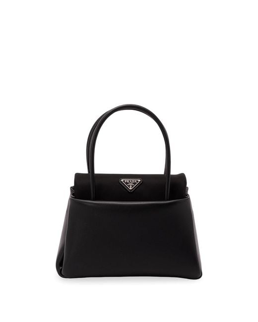 Prada Leather Handbag in Black | Lyst UK