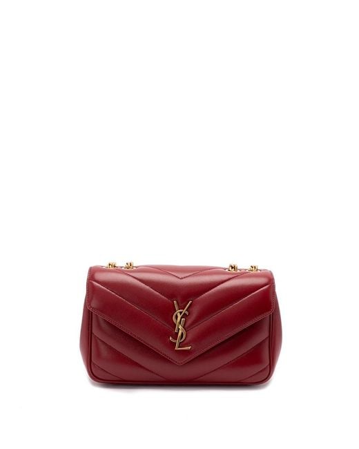 Saint Laurent 'Loulou' Small Bag in Red | Lyst UK