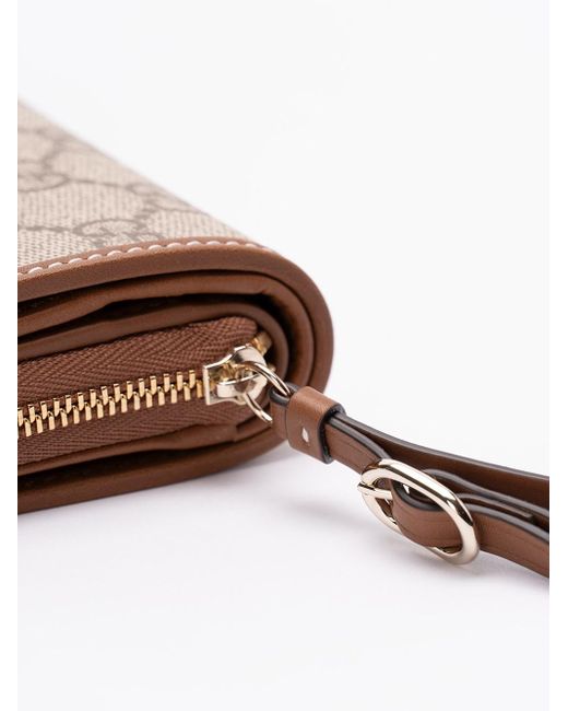 Gucci `Gg Emblem` Zipped Mini Wallet in White | Lyst
