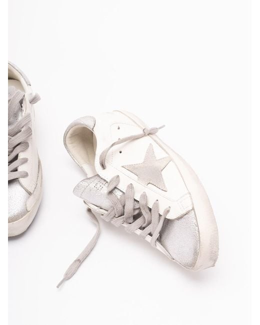 Golden Goose 'Super-Star' Sneakers in White | Lyst UK