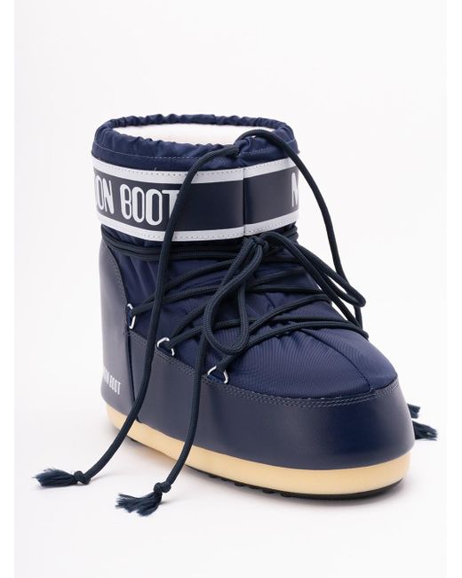 Moon Boot 'Icon Low Nylon' Boots in Blue | Lyst UK