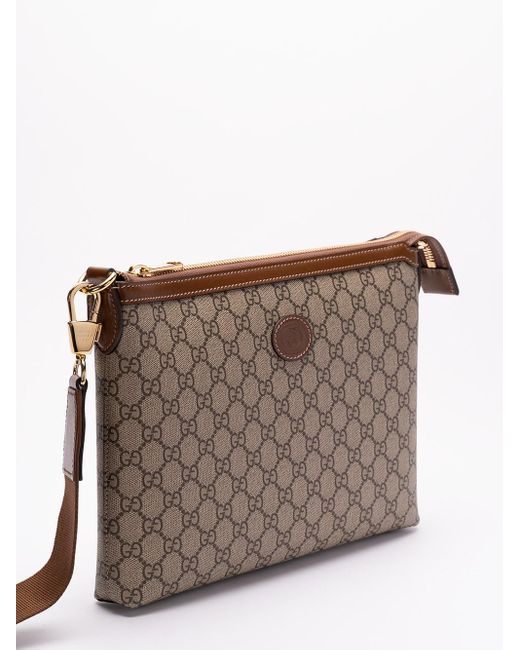 Gucci Messenger Bag With `Interlocking G` in Brown for Men | Lyst