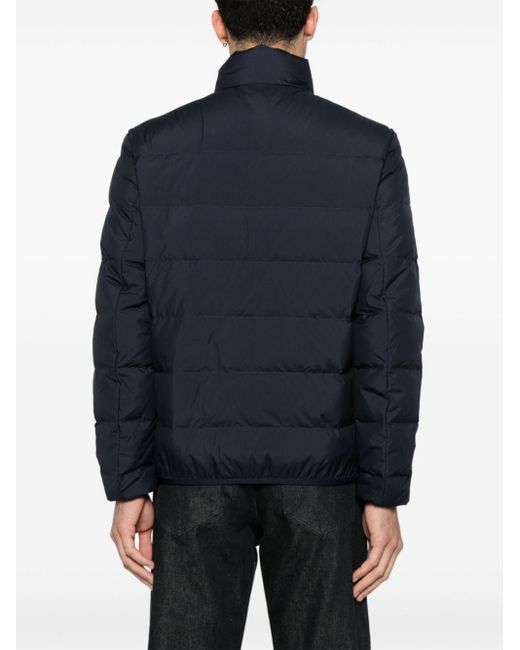Gucci Rubberised-Logo Puffer Jacket in Blue for Men | Lyst