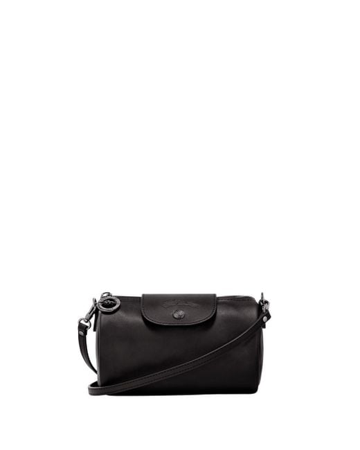 Longchamp Le Pliage Xtra Leather Crossbody Bag in Black | Lyst