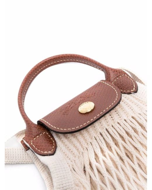 Longchamp 'Le Pliage Filet' Extra Small Mesh Bag in Pink | Lyst