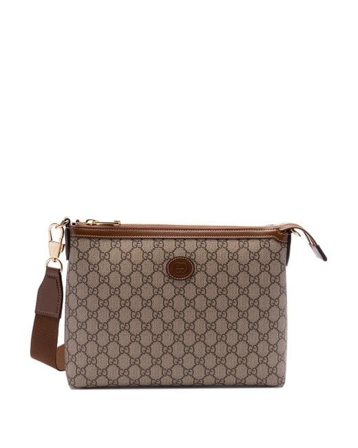 Gucci Messenger Bag With `Interlocking G` in Brown for Men | Lyst