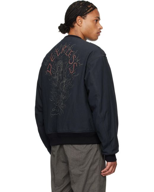 Visvim Gunner Acala Reversible Bomber Jacket in Black for Men | Lyst
