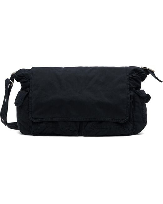 ERL Twill Cargo Bag in Black | Lyst UK