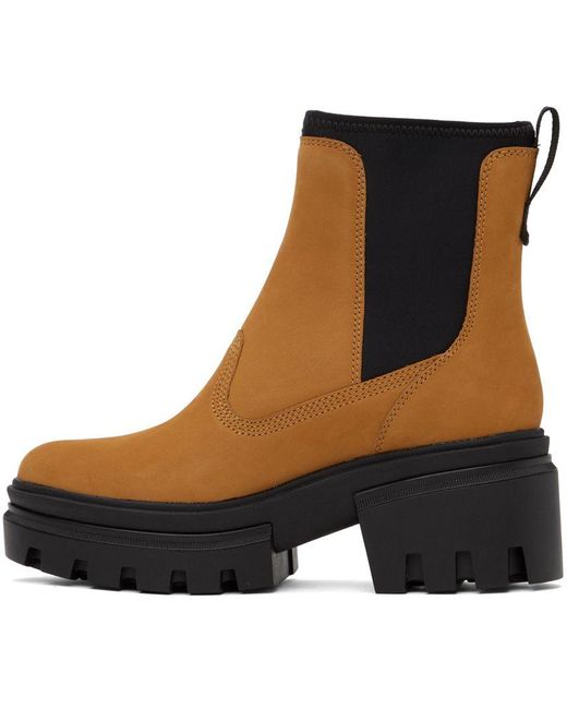 Timberland Tan Everleigh Chelsea Boot in Black | Lyst