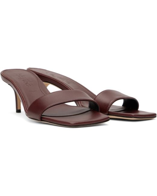 Aeyde Burgundy Ilvy Leather Mules in Black | Lyst