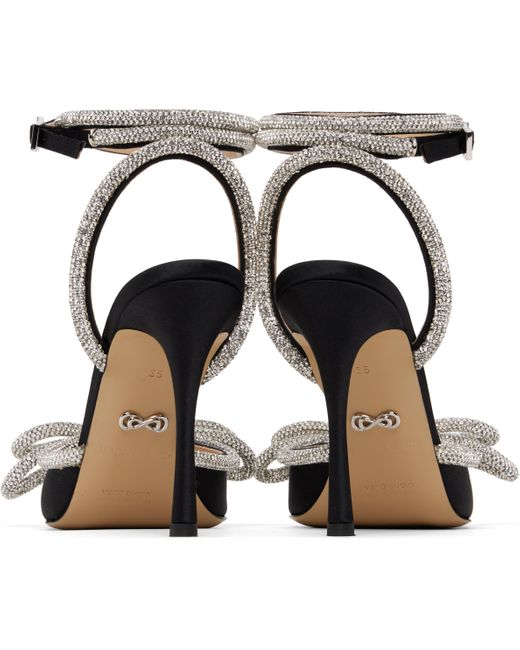 Mach & Mach Machmach Double Bow Satin Heels in Black | Lyst