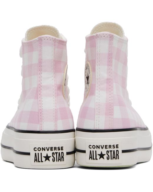 Converse Chuck Taylor All Star Gingham Sneakers in Black | Lyst