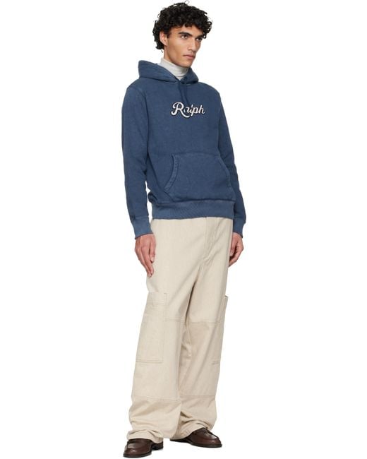 Polo Ralph Lauren 'The Ralph' Logo Hoodie in Blue for Men | Lyst UK