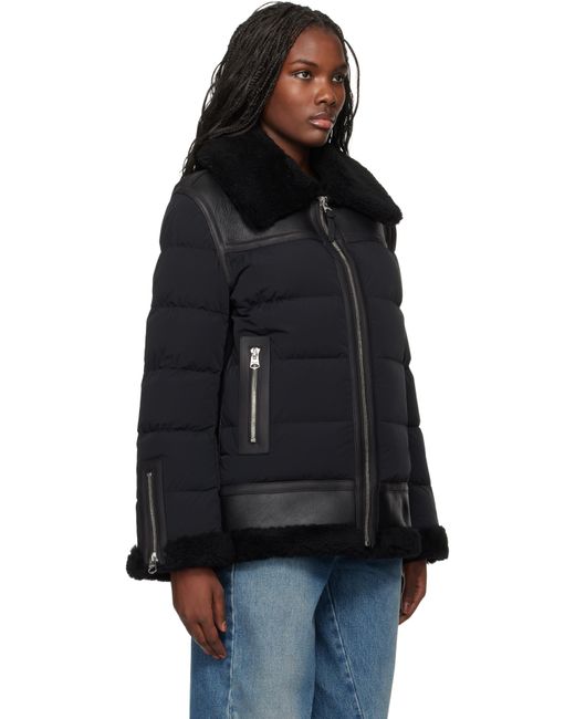 Mackage Vanna Down Shearling Jacket in Black | Lyst