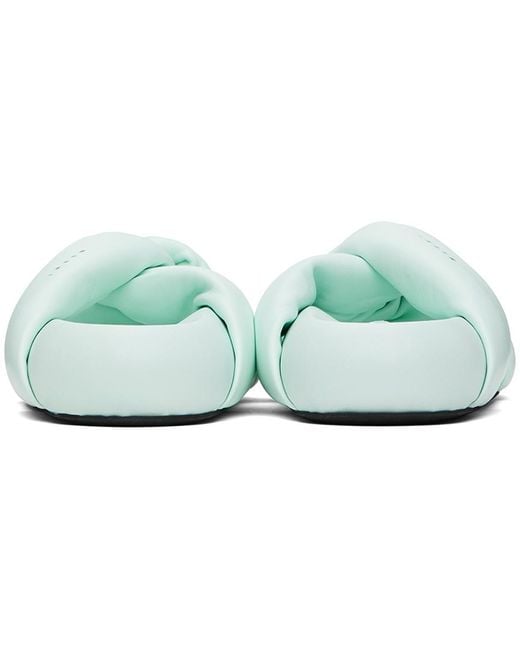 Marni Blue Tie Sandals in Black | Lyst