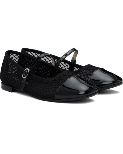 Repetto Mesh Georgiana Mary-jane Ballerina Flats in Black | Lyst