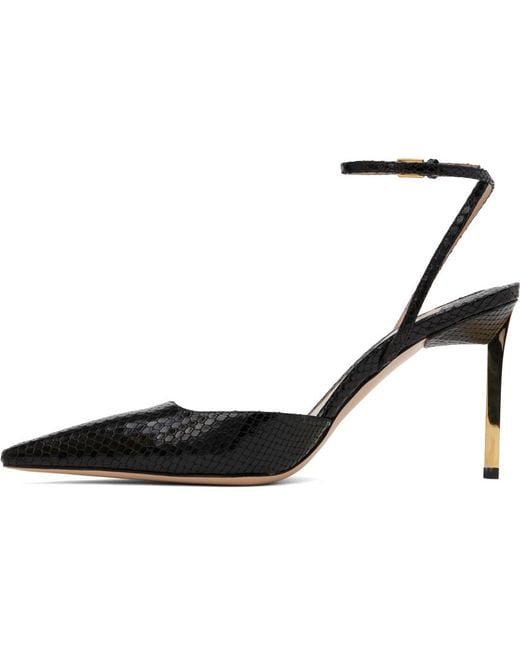 Tom Ford Python Slingback Heels in Black | Lyst UK