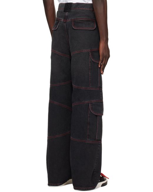 Off-White c/o Virgil Abloh Off- Script Samurai Straight Jeans in Black ...