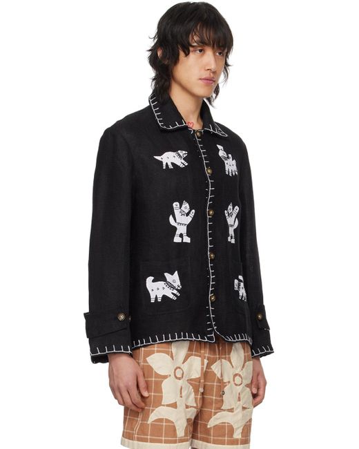 HARAGO Patch Jacket in Black for Men | Lyst UK