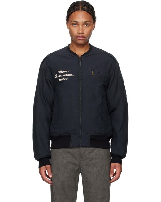 Visvim Gunner Acala Reversible Bomber Jacket in Black for Men | Lyst