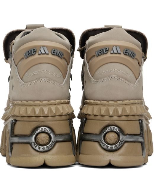 Vetements New Rock Edition Fire Platform Sneakers in Metallic for Men ...