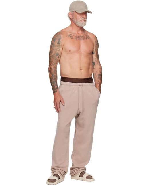 Skims Taupe Terry Classic Straight Leg Sweatpants in Natural for Men | Lyst