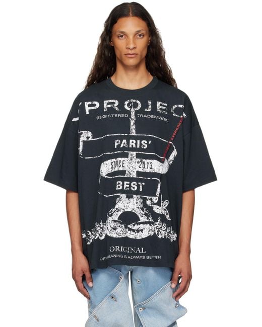 Y. Project Paris' Best' Pinched T-Shirt in Black for Men | Lyst Y. Project Paris' Best' Pinched T-Shirt in Black for Men | Lyst