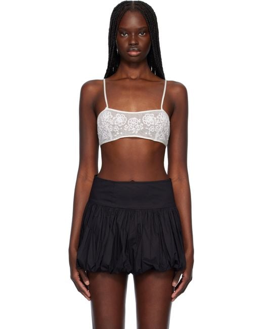 Bode Middlemist Bra in Black | Lyst