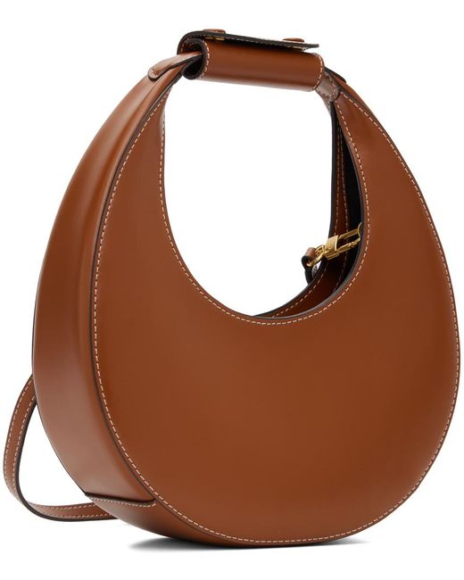 STAUD Tan Mini Moon Bag in Brown | Lyst