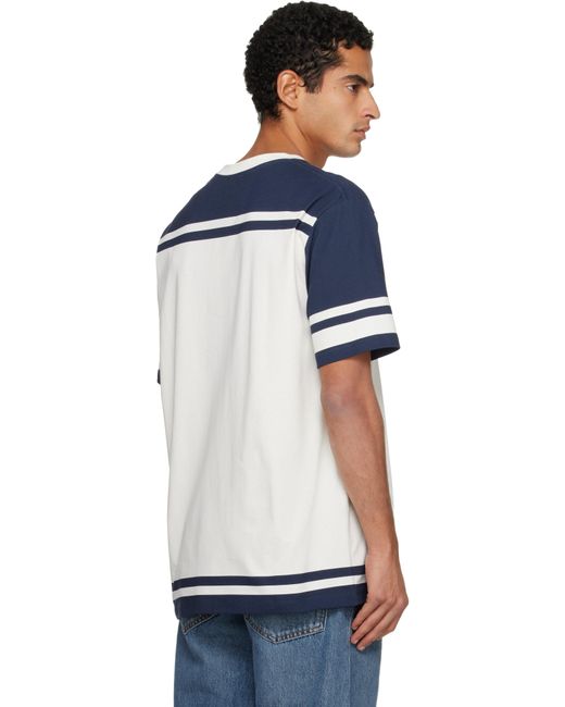 Balmain Varsity Écusson Print T-Shirt in Blue for Men | Lyst UK
