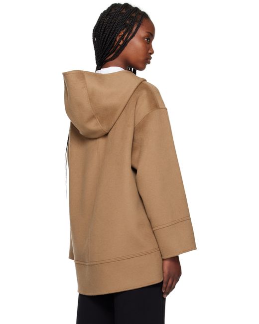 Max Mara Tan Cloe Jacket in Natural | Lyst