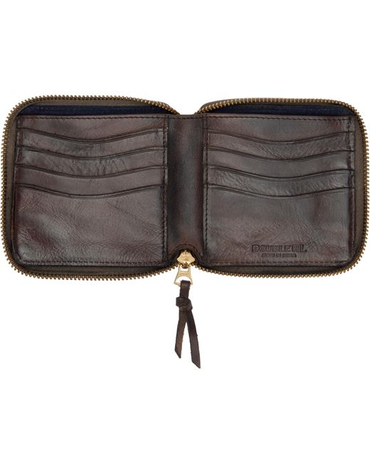 RRL Leather Zip Wallet in Brown for Men | Lyst UK