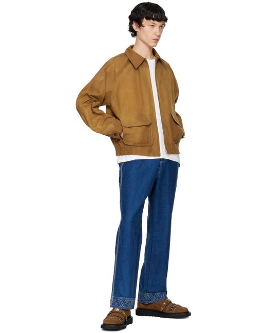 Bode Tan Coach'Jacket in Blue for Men | Lyst