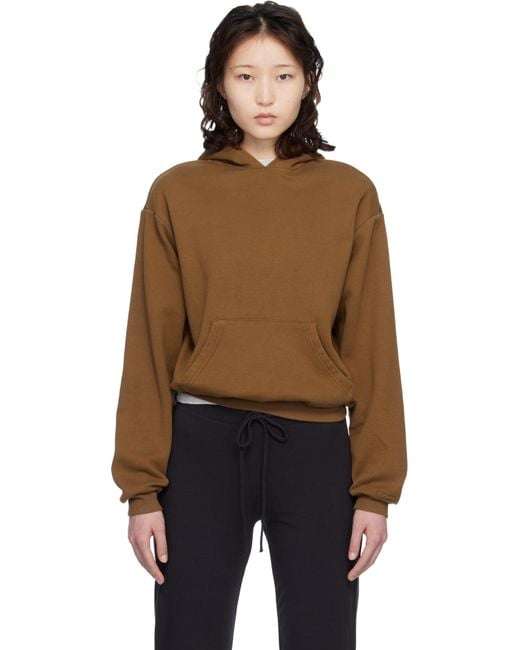 Skims Cotton Fleece Classic Hoodie in Black | Lyst UK