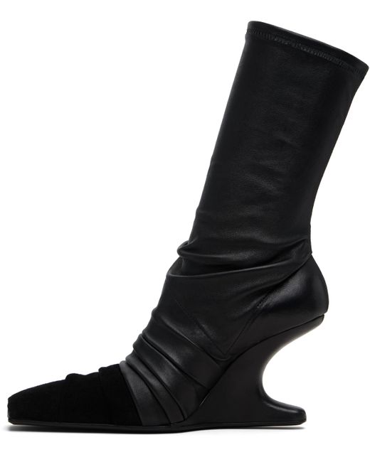 Bottes À Talon En Porte-À-Faux De 80 Mm Noires Rick Owens en coloris ...