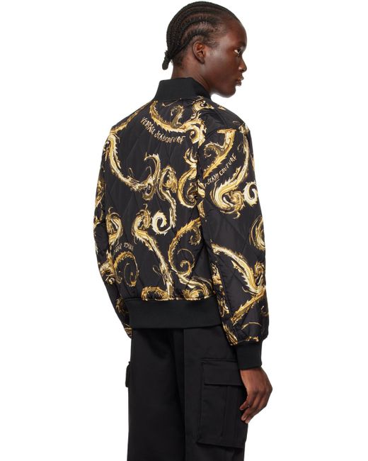 Versace Chromo Couture Reversible Bomber Jacket in Black for Men | Lyst
