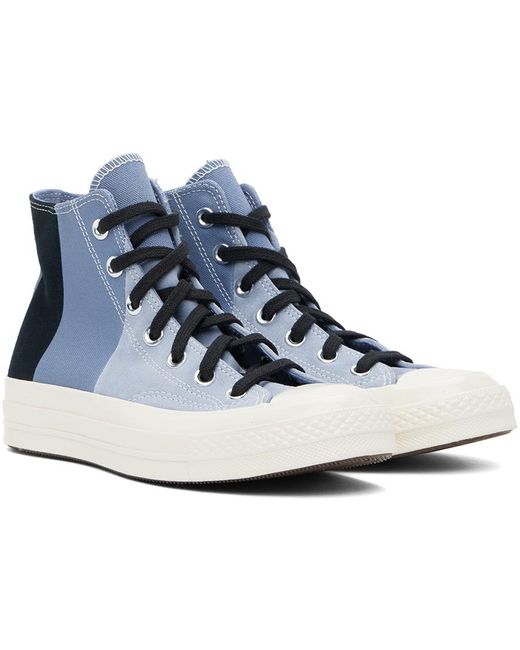 Converse Blue & Navy Chuck 70 Patchwork Suede High Top Sneakers in ...
