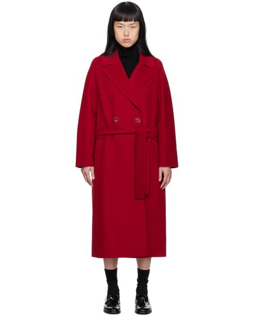 Max Mara Red Zenith Coat | Lyst