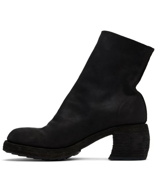 Yohji Yamamoto Guidi Edition Calf Grain Oblique Side Zip Boots in Black ...