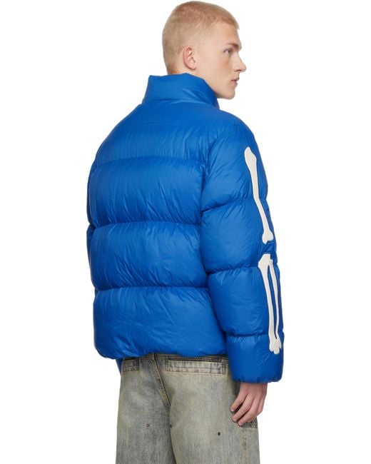Amiri Bones Down Jacket in Blue for Men | Lyst