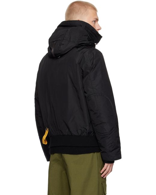 Parajumpers Masterpiece Gobi Hooded Down Bomber Jacket in Black for Men ...