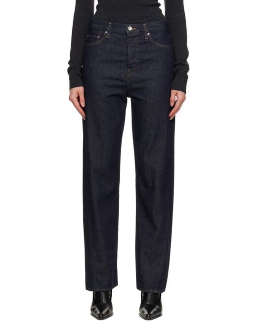 TOTEME Twisted Seam Full Length Jeans in Black | Lyst UK