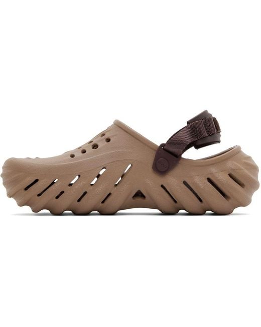 Crocs™ Brown Echo Clogs in Black for Men | Lyst