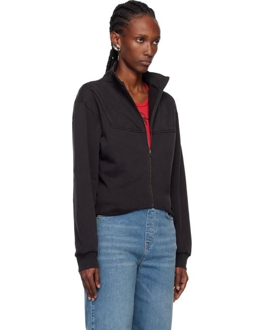 PROTOTYPES Upside Down Zip Up Sweatshirt in Black | Lyst UK