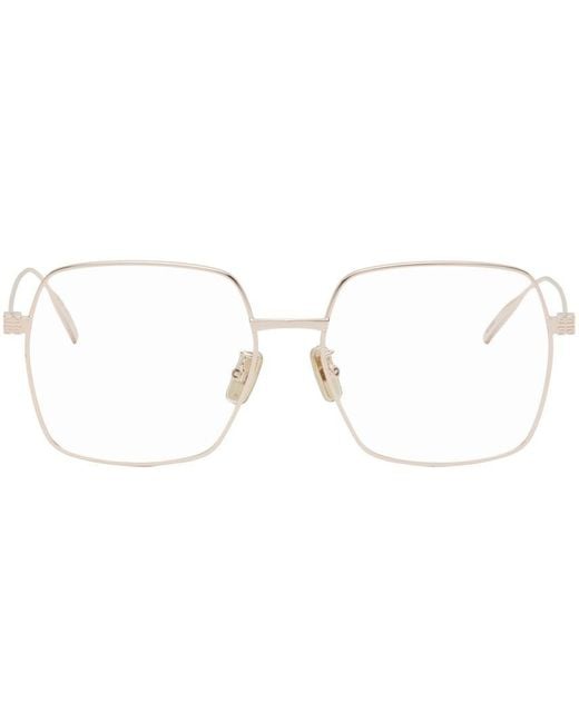 Givenchy Rose Gold Square Glasses In Black Lyst